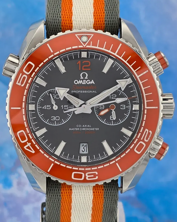 2020 Omega Seamaster Planet Ocean 600M 45.5MM Grey Dial Textile Strap ...