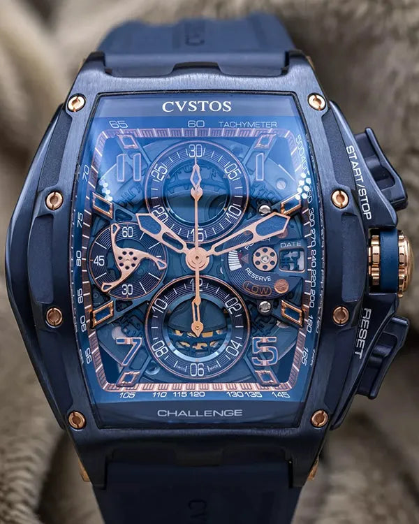 2024 CVSTOS Challenge Chronograph III 41MM Skeleton Dial Rubber Strap ...