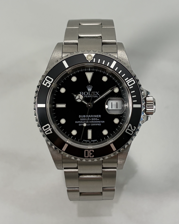 2003 Rolex Submariner Date 40MM Black Dial Oyster Bracelet (16610 ...