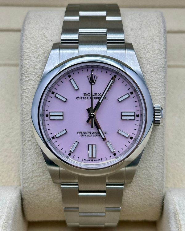 2025 Rolex Oyster Perpetual 41MM Candy Pink Dial Oyster Bracelet (1343 ...