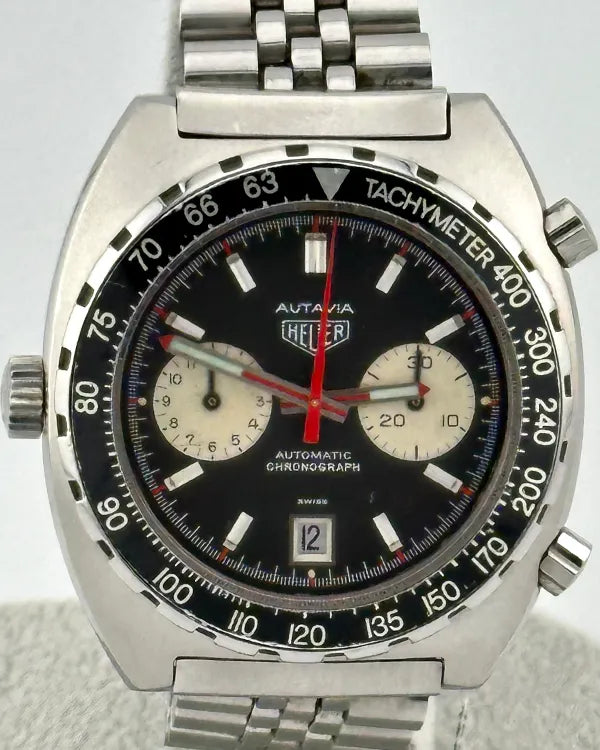 Tag Heuer Autavia 42MM Black Dial Steel Bracelet (11063V) – Grailzee