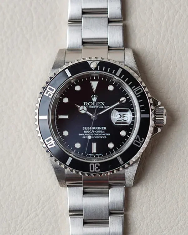2002 Rolex Submariner Date 40MM Black Dial Oyster Bracelet (16610 ...
