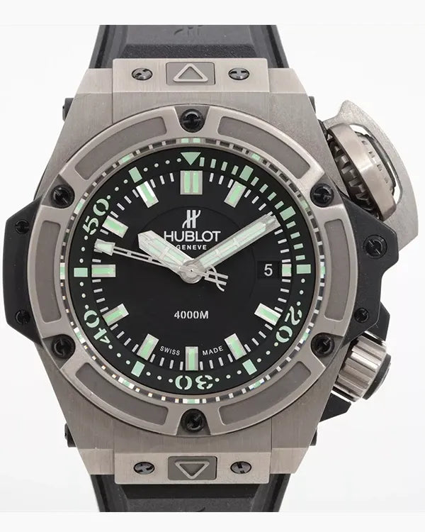 Hublot King Power 4000M Oceanographic L.E. 48MM Black Dial Rubber Stra ...