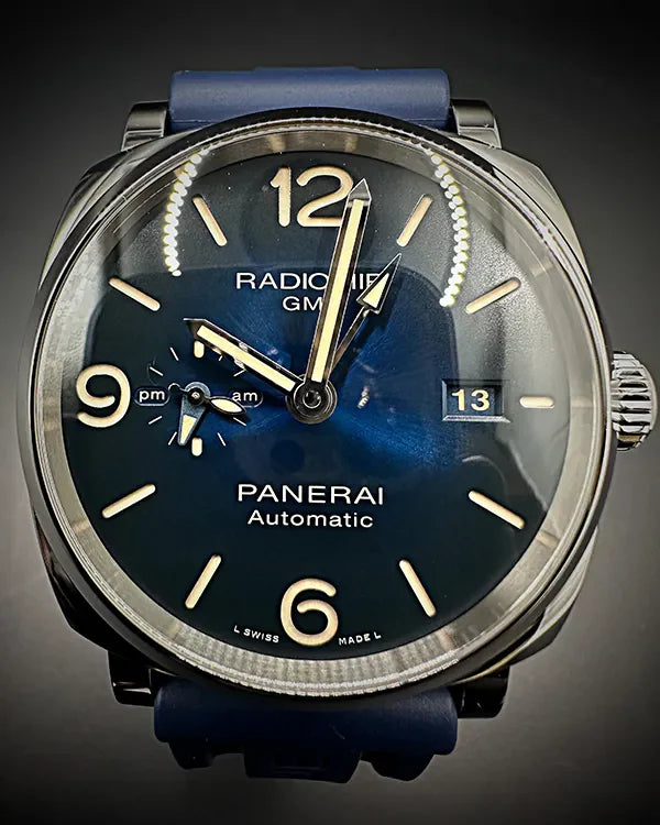 2018 Panerai Radiomir GMT 45MM Blue Dial Rubber Strap (PAM00945) – Grailzee
