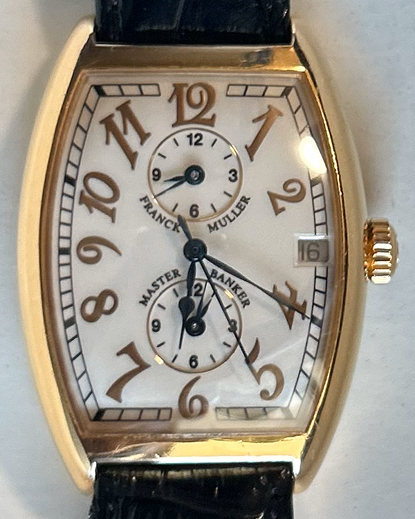 1999 Franck Muller Master Banker 31MM White Dial Aftermarket Leather S ...