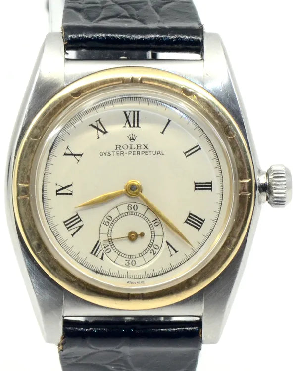 Rolex Bubble Back 31MM White Dial Aftermarket Leather Strap (3133 ...
