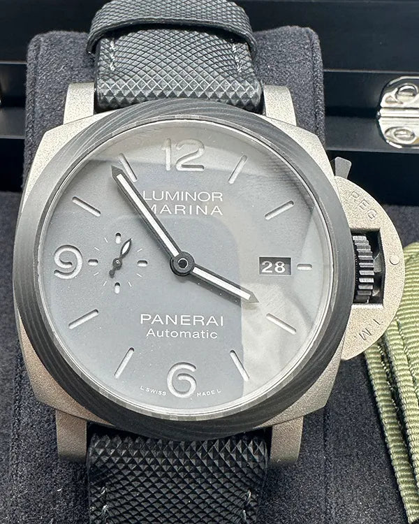 Panerai Luminor Marina "Tutto Grigio" 44MM Grey Dial Textile Strap (PA ...
