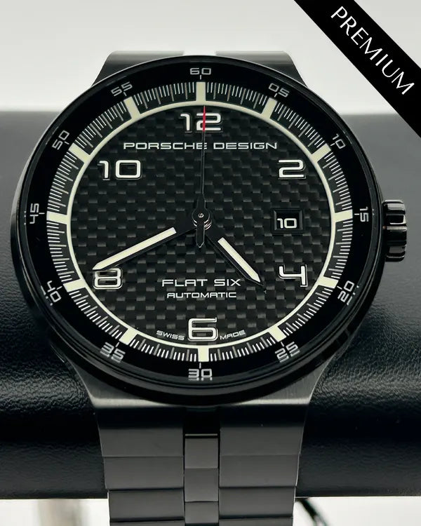 2025 Porsche Design Flat Six 44MM Black Dial PVD-Coated Steel Bracelet ...