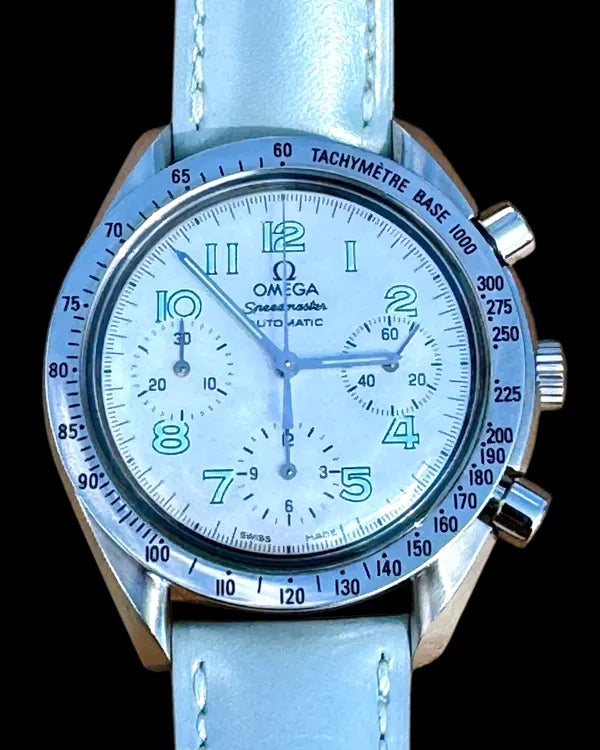 No Reserve - 2000 Omega Speedmaster 38MM Mother of Pearl Dial Leather ...