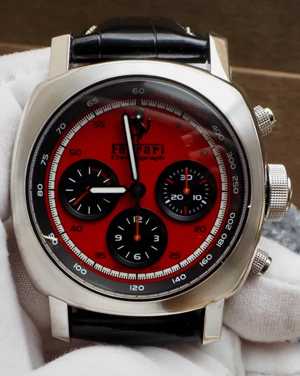 Panerai Ferrari Granturismo Chronograph L.E. 45MM Red Dial Leather Str ...