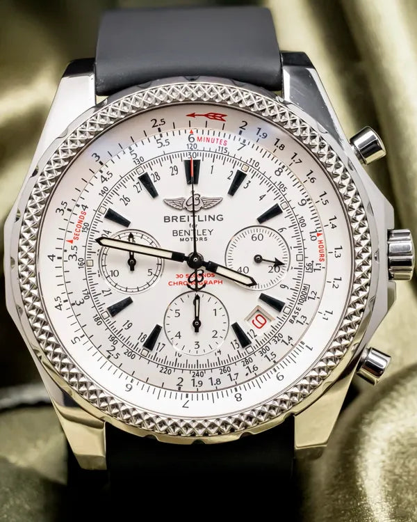 Breitling Bentley Motors 49MM White Dial Rubber Strap (A25362) – Grailzee