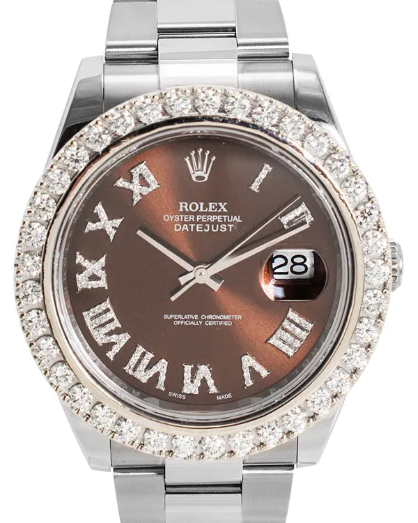 2020 Rolex Datejust 41MM Aftermarket Burgundy Dial Oyster Bracelet (12 ...