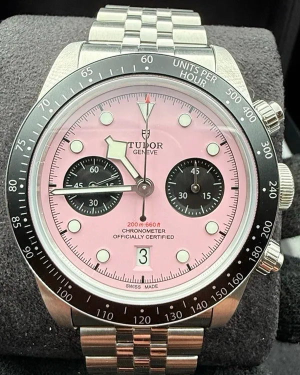 2024 Tudor Black Bay Chronograph "Flamingo" 41MM Pink Dial Steel Brace ...