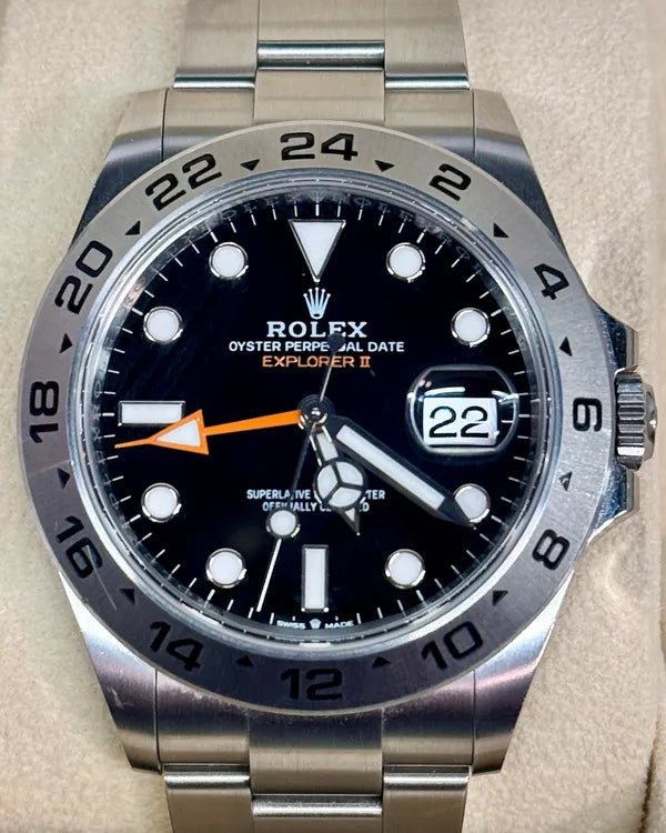 2024 Rolex Explorer II 42MM Black Dial Oyster Bracelet (226570) – Grailzee
