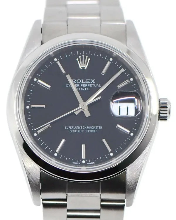 2004 Rolex Oyster Perpetual 34MM Black Dial Oyster Bracelet (15200 ...