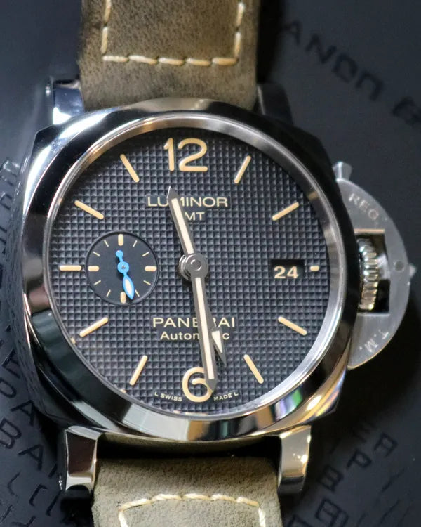 2019 Panerai Luminor 1950 3 Days GMT 42MM Black Dial Leather Strap (PA ...