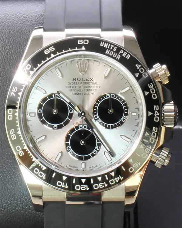 Rolex Cosmograph Daytona "Ghost" 40MM Silver Dial Oysterflex Strap (12 ...