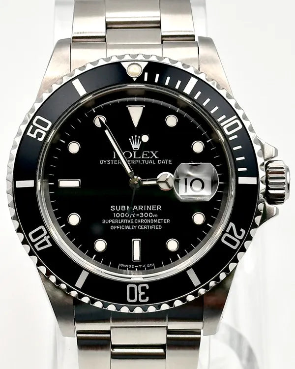 1997 (U Serial) Rolex Submariner Date 40MM Black Dial Oyster Bracelet ...