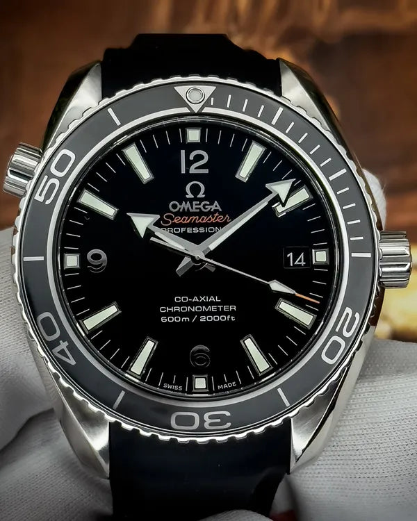 Omega Seamaster Planet Ocean 600M 42MM Black Dial Rubber Strap (232.32 ...