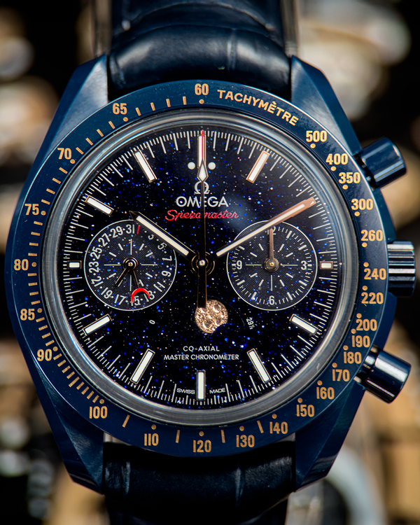 2020 Omega Speedmaster Moonphase Aventurine "Blue Side of the Moon" 44 ...