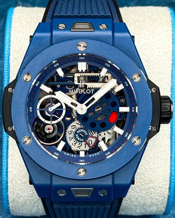 2020 Hublot Big Bang Meca-10 "Blue Ceramic" 45MM Skeleton Dial Rubber ...