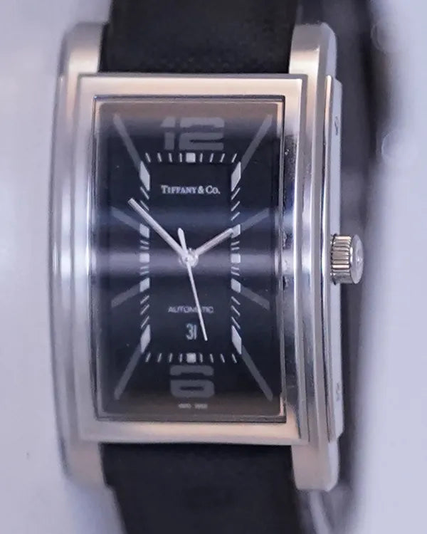 Tiffany & Co. Mark Resonator 29MM Black Dial Leather Strap (Z0031.68 ...