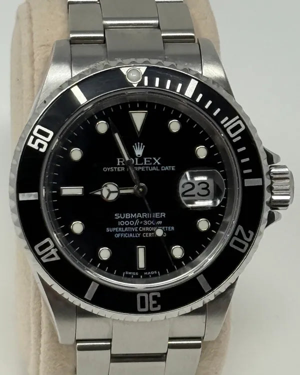 2004 Rolex Submariner Date 40MM Black Dial Oyster Bracelet (16610 ...