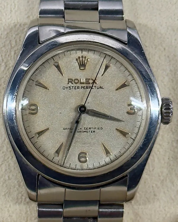1952 Rolex Oyster Perpetual 34MM Silver Dial Oyster Bracelet (6108 ...
