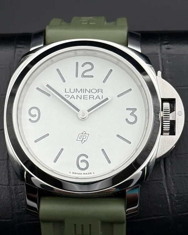 Panerai Luminor Base Logo 44MM White Dial Rubber Strap (PAM01087 ...