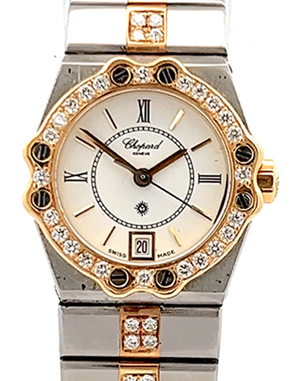 Chopard St. Moritz 24MM Quartz White Dial Two-Tone Bracelet (8023 ...