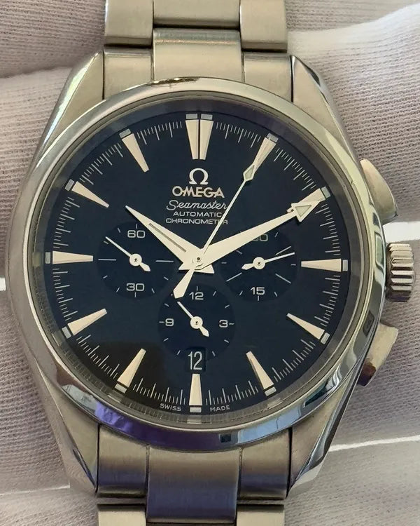 Omega Seamaster Chronograph 42.2MM Black Dial Steel Bracelet (2512.50 ...