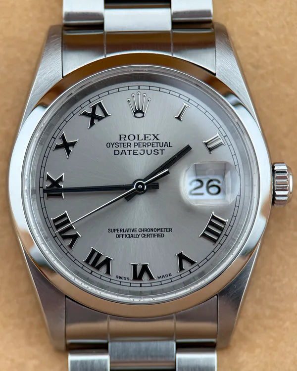 2004 Rolex Datejust 36MM Rhodium Dial Oyster Bracelet (16200) – Grailzee