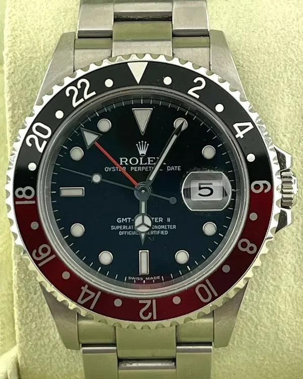 2009 Rolex GMT-Master II "Unpolished Error Coke" 40MM Black Dial Oyste ...