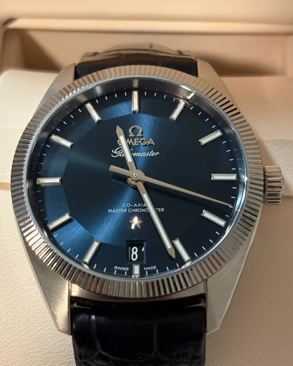2016 Omega Globemaster 39MM Blue Dial Leather Strap (130.33.39.21.03.0 ...