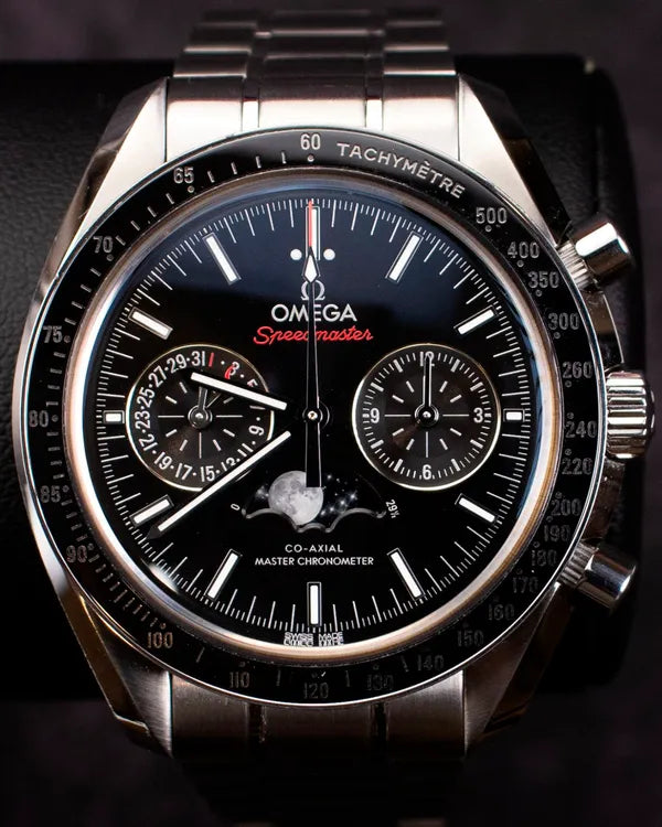 2024 Omega Speedmaster Moonphase 44.25MM Black Dial Steel Bracelet (30 ...