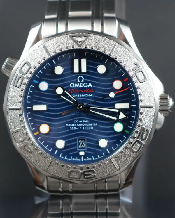 2025 Omega Seamaster Diver 300M "Beijing 2022" 42MM Blue Dial Steel Br ...