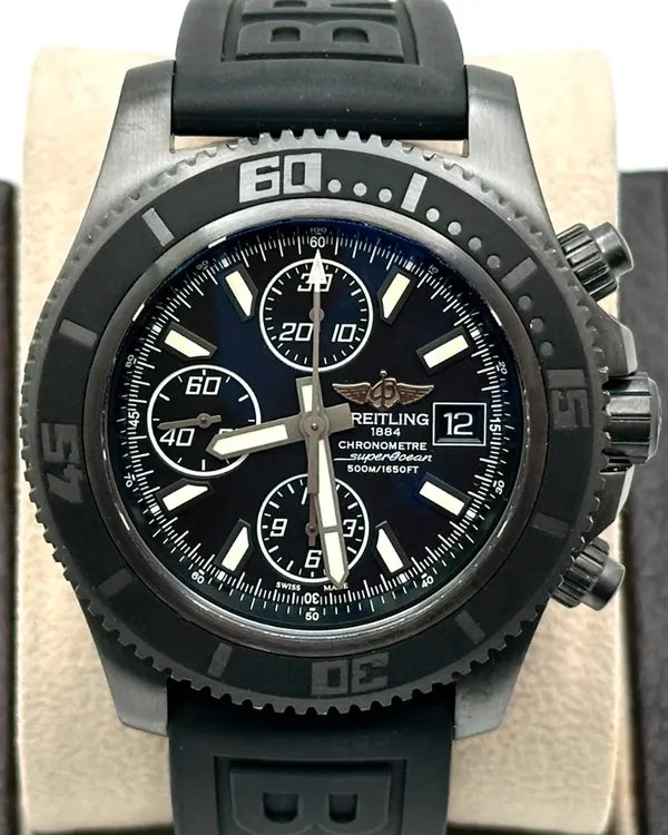 Breitling Superocean Chronograph II L.E. 44MM Black Dial Rubber Strap ...
