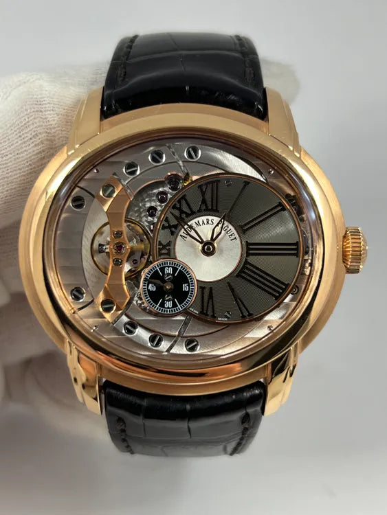 Audemars Piguet Millenary 4101 47MM Skeleton Dial Leather Strap (15350 ...