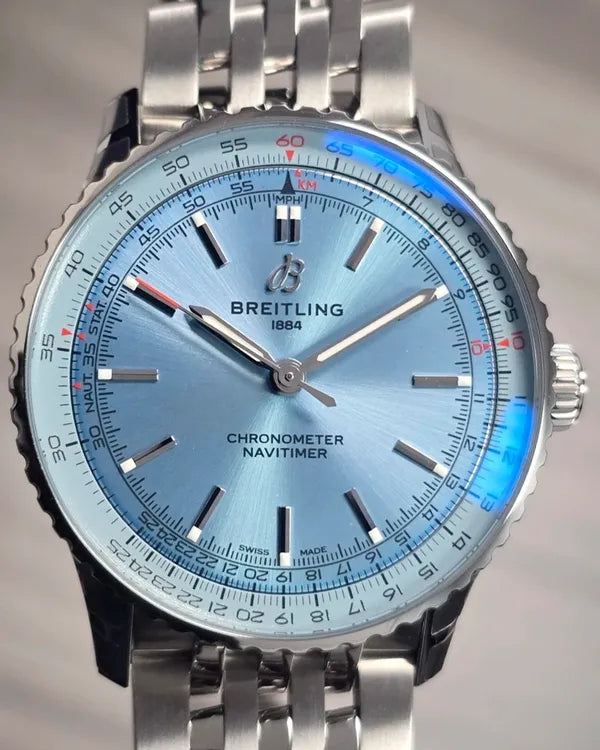 2025 Breitling Navitimer 41MM Ice Blue Dial Steel Bracelet (A17329 ...