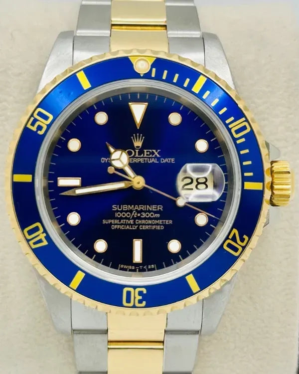 Rolex Submariner Date "Bluesy" 40MM Blue Dial Two-Tone Oyster Bracelet ...