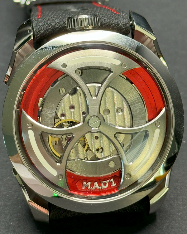 2023 MB&F MAD Edition 1 Red 42MM Skeleton Dial Leather Strap (M.A.D.1 ...