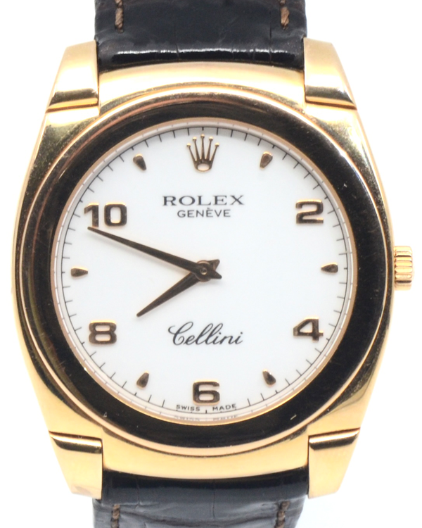 Rolex Cellini Cestello 36MM White Dial Leather Strap (5330) – Grailzee