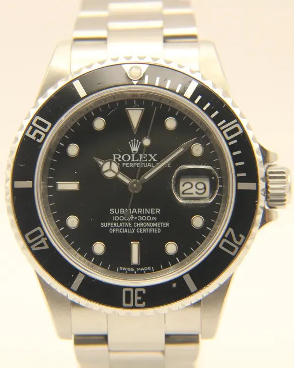 Rolex Submariner Date "Engraved Rehaut" 40MM Black Dial Oyster Bracele ...