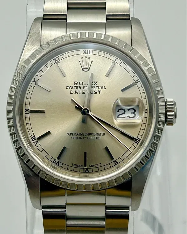 1991 Rolex Datejust 36MM Silver Dial Oyster Bracelet (16220) – Grailzee