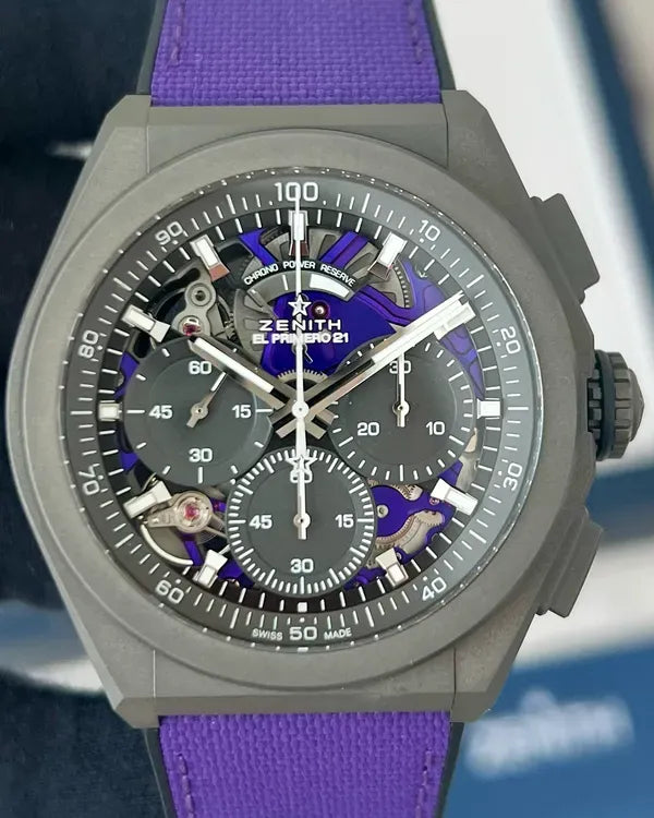 2024 Zenith Defy 21 Ultraviolet 44MM Skeleton Dial Rubber Strap (97.90 ...