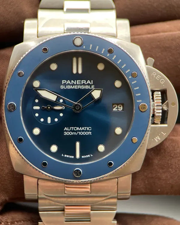 2024 Panerai Submersible Blu Notte 42MM Blue Dial Steel Bracelet (PAM0 ...