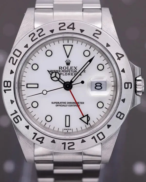 1998 (U Serial) Rolex Explorer II "Polar" 40MM White Dial Oyster Brace ...
