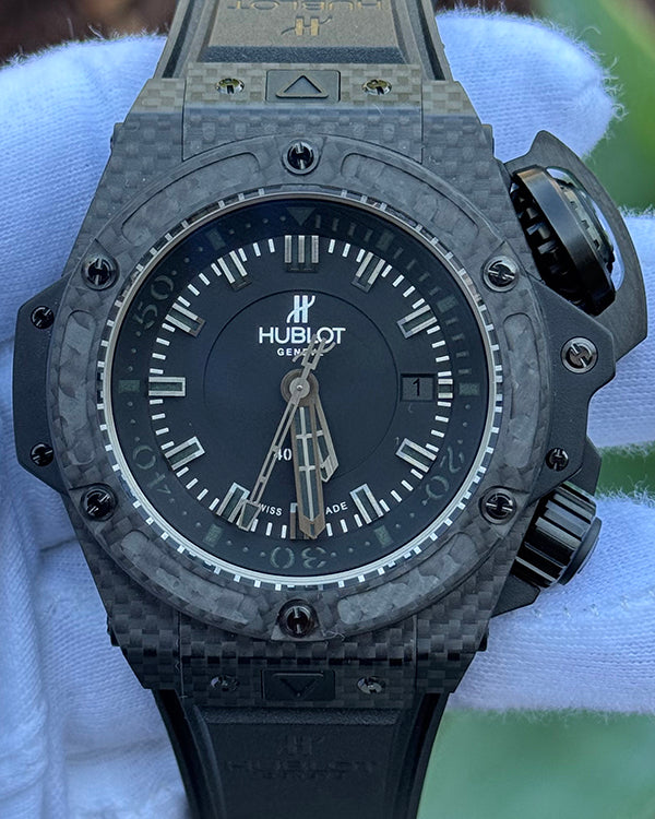 Hublot King Power "Oceanographic" 4000M L.E. 48MM Black Dial Rubber St ...