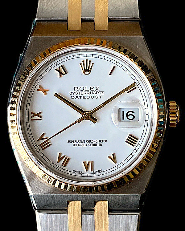 1987 (R Serial) Rolex Datejust Oysterquartz Vintage 36MM Quartz White ...