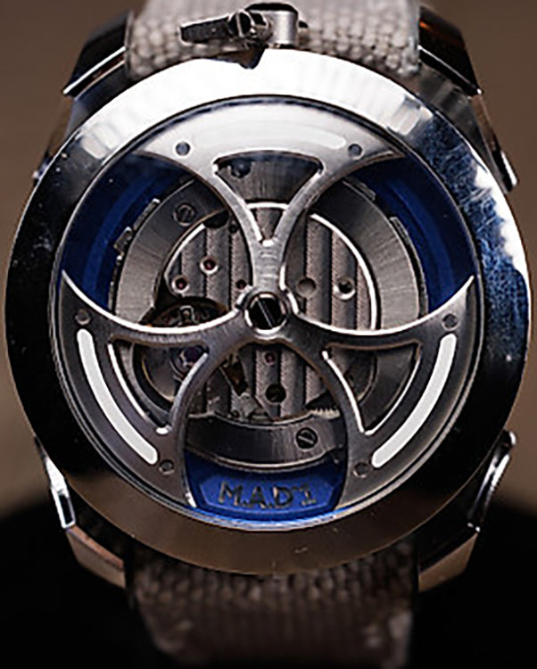 MB&F MAD 1 Edition Blue 42MM Skeleton Dial Textile Strap (M.A.D. 1 ...